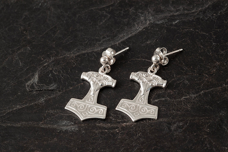 Mjöllnir - Thor's Hammer Earrings – Shetland Jewellery