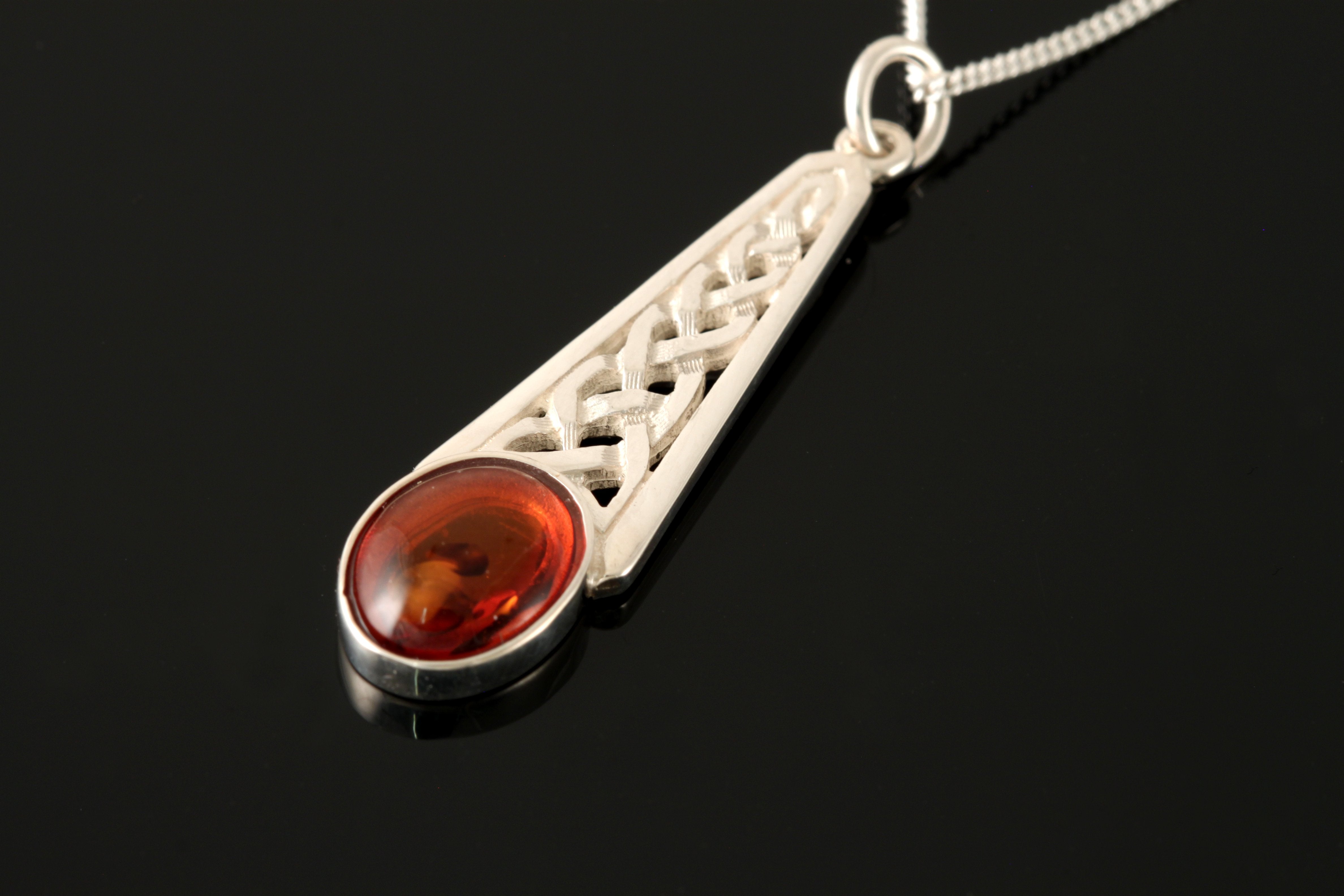 Celtic Amber Pendant – Shetland Jewellery