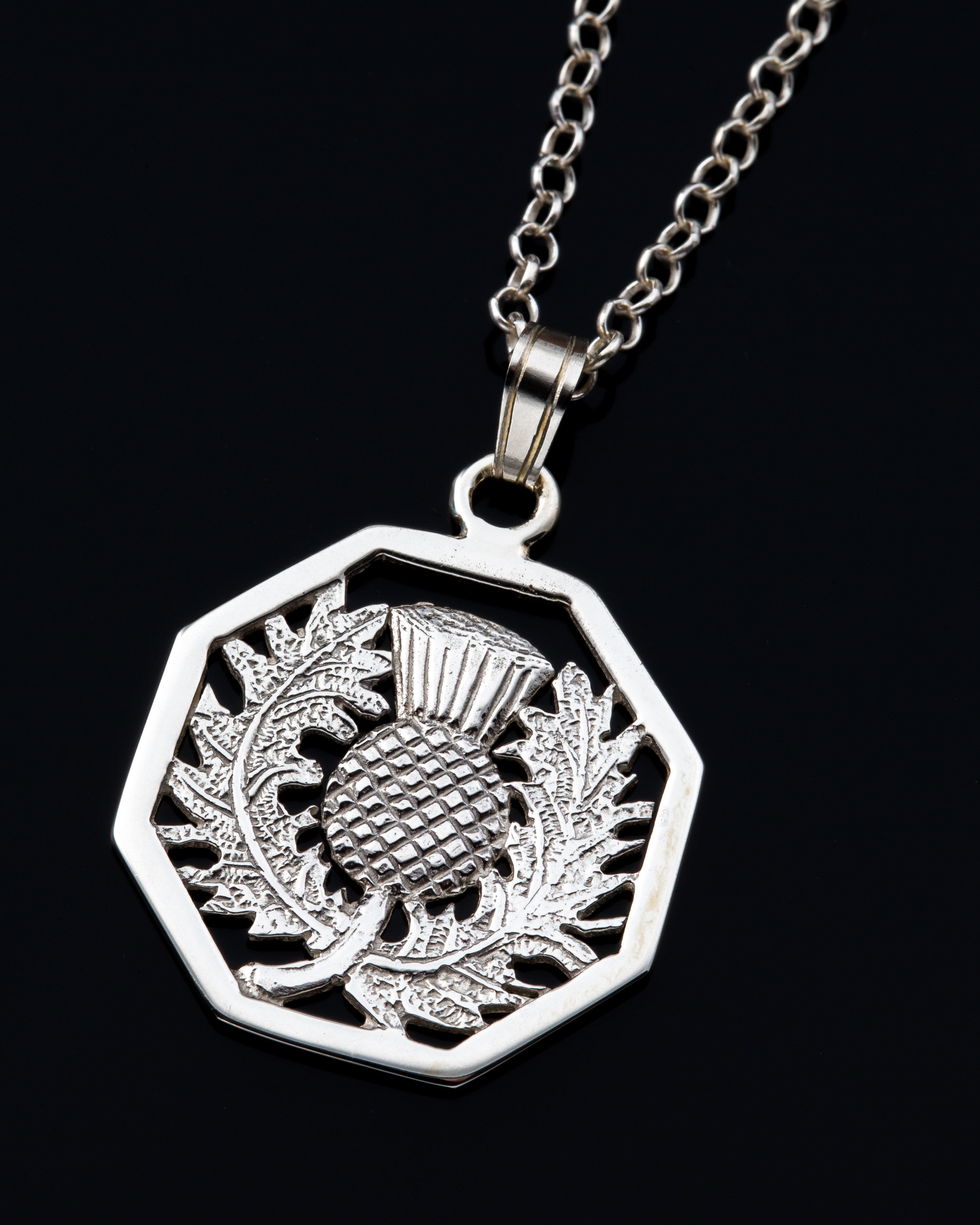Scottish Thistle Pendant – Shetland Jewellery