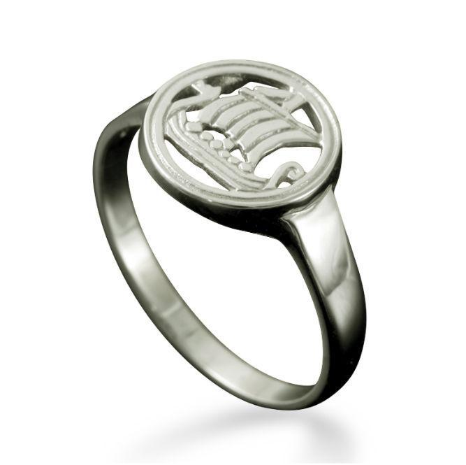 Viking Galley Ring large in Platinum – Shetland Jewellery